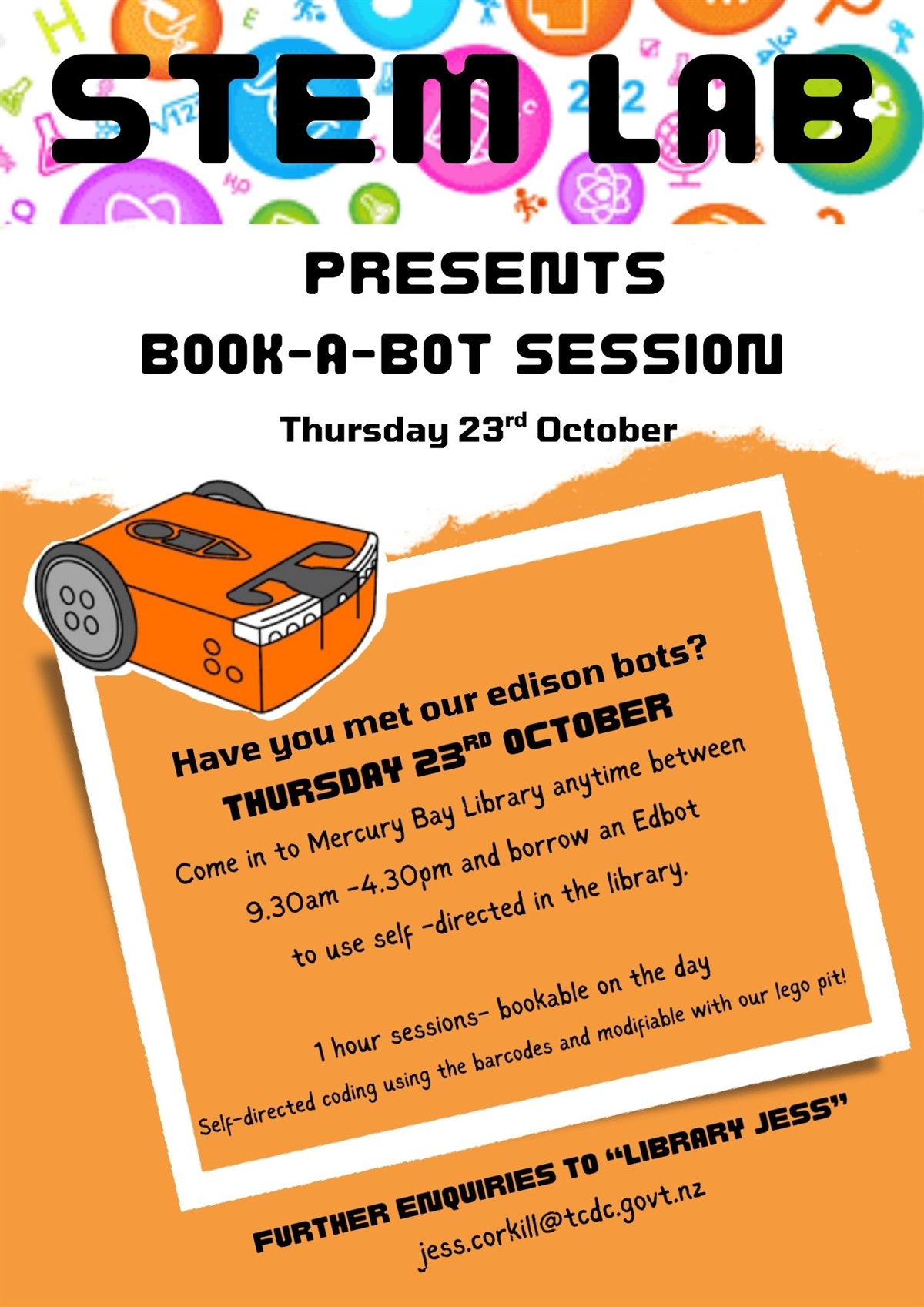 STEM Lab presents: Book-a-Bot! | TCDC