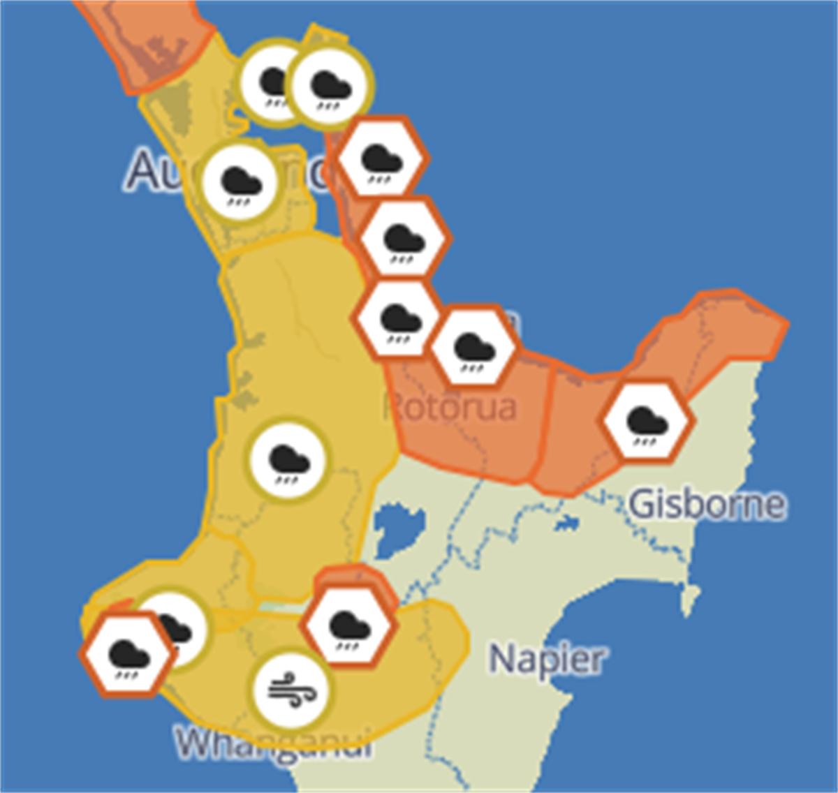 Orange heavy rain warning issued for our District | TCDC